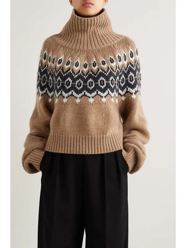 Khaite Amaris Fair Isle Turtleneck Sweater
