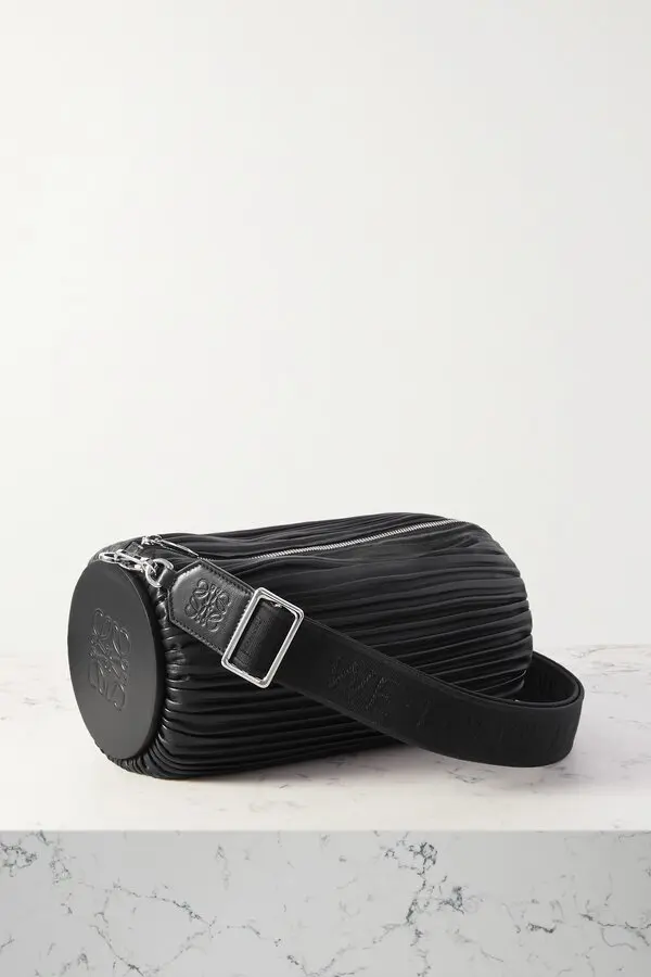 Loewe Bracelet Pleated Leather Shoulder Bag