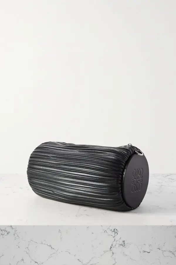Loewe Bracelet Pleated Leather Shoulder Bag