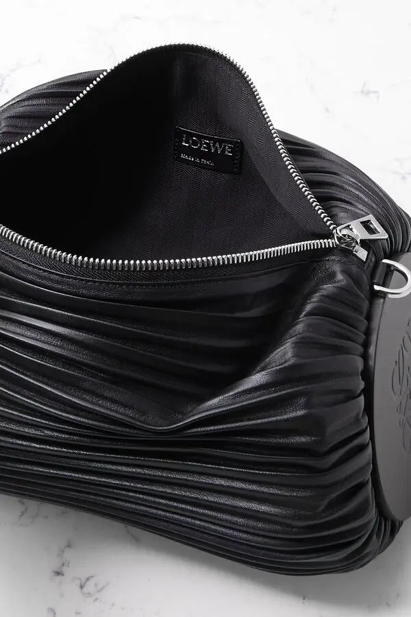 Loewe Bracelet Pleated Leather Shoulder Bag