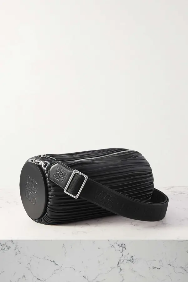 Loewe Bracelet Pleated Leather Shoulder Bag