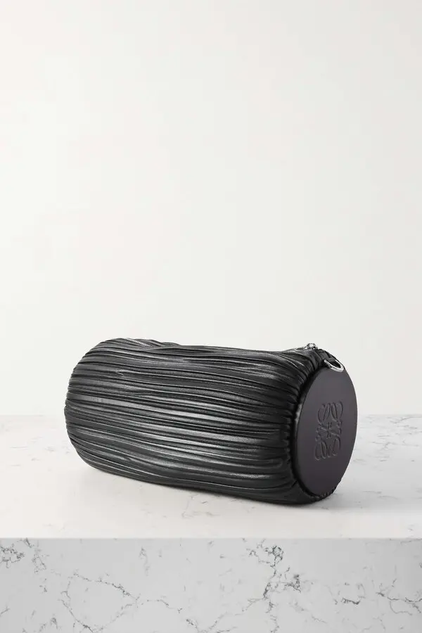 Loewe Bracelet Pleated Leather Shoulder Bag