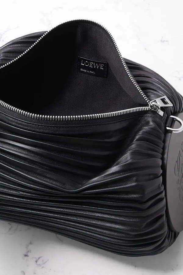 Loewe Bracelet Pleated Leather Shoulder Bag