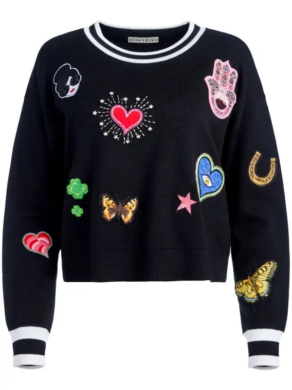 Alice + Olivia Patch-detail Sweatshirt