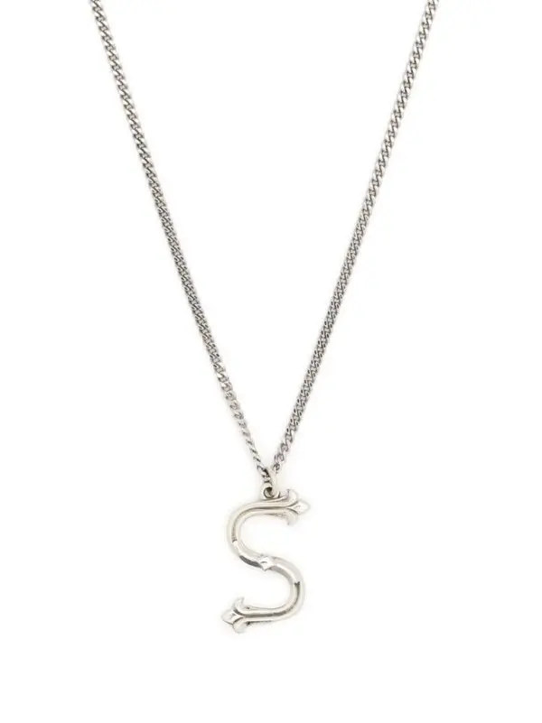 Emanuele Bicocchi Alphabet Pendant Necklace - Silver