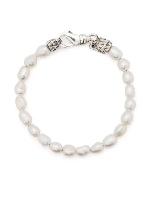 Emanuele Bicocchi Baroque Pearl Sterling Bracelet - Silver