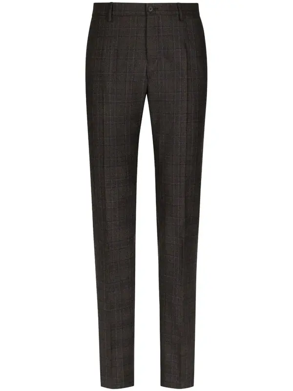Dolce & Gabbana Check-pattern Wool Trousers