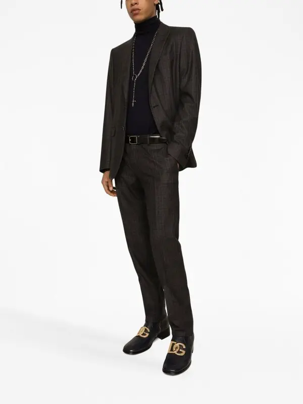Dolce & Gabbana Check-pattern Wool Trousers