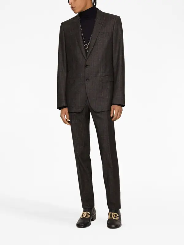 Dolce & Gabbana Check-pattern Wool Trousers