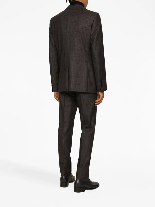 Dolce & Gabbana Check-pattern Wool Trousers