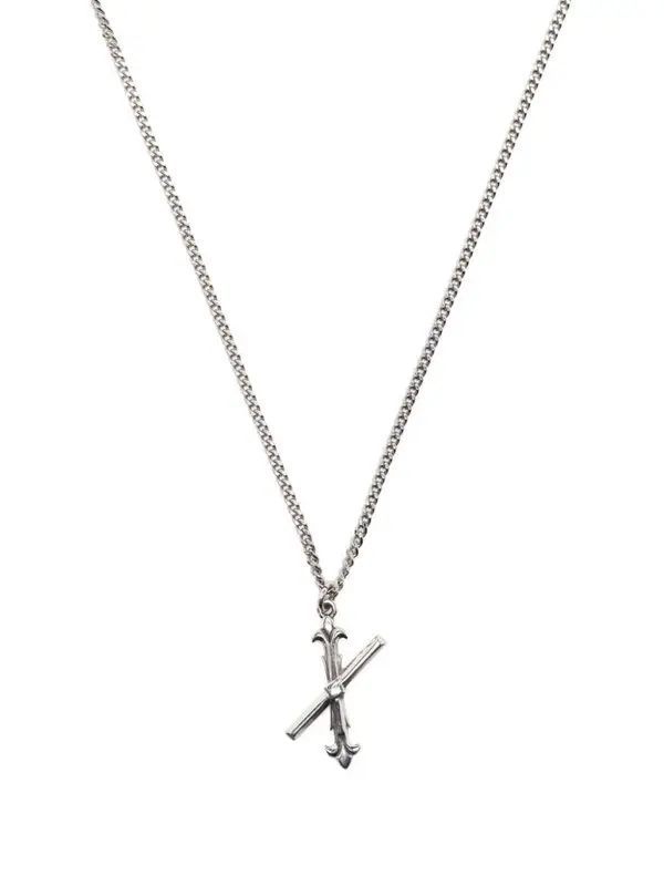 Emanuele Bicocchi Alphabet Pendant Necklace - Silver