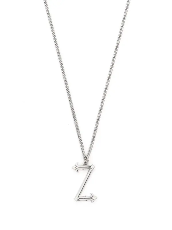 Emanuele Bicocchi Alphabet Pendant Necklace - Silver