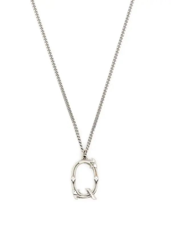 Emanuele Bicocchi Alphabet Pendant Necklace - Silver