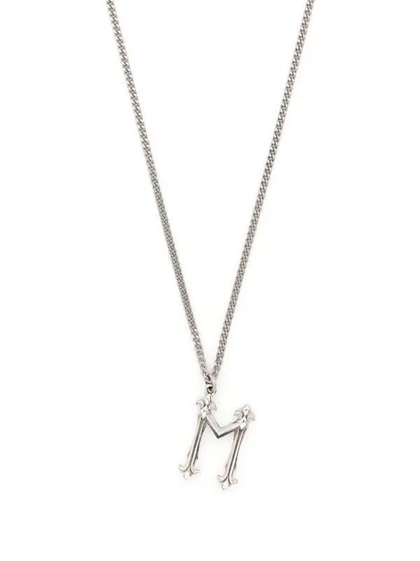 Emanuele Bicocchi Alphabet Pendant Necklace - Silver