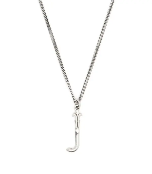 Emanuele Bicocchi Alphabet Pendant Necklace - Silver