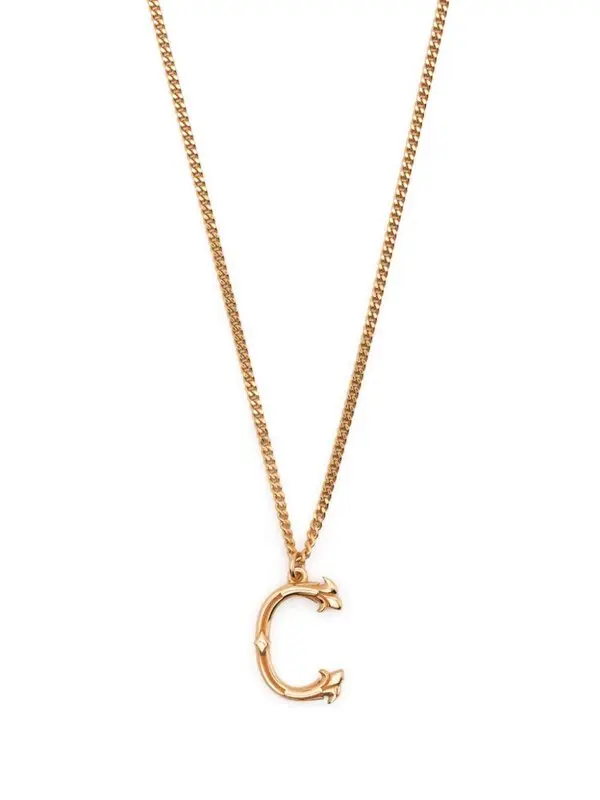 Emanuele Bicocchi C Letter Pendant Necklace - Gold