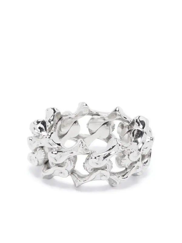 Emanuele Bicocchi Arabesque Chain-link Ring - Silver