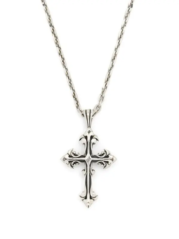 Emanuele Bicocchi Avelli Cross Pendant Necklace - Silver