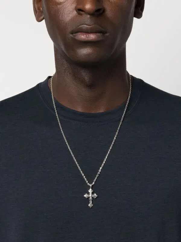 Emanuele Bicocchi Avelli Cross Pendant Necklace - Silver