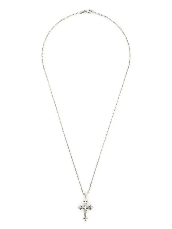 Emanuele Bicocchi Avelli Cross Pendant Necklace - Silver