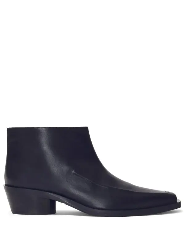 Proenza Schouler Bronco Leather Ankle Boots - Black