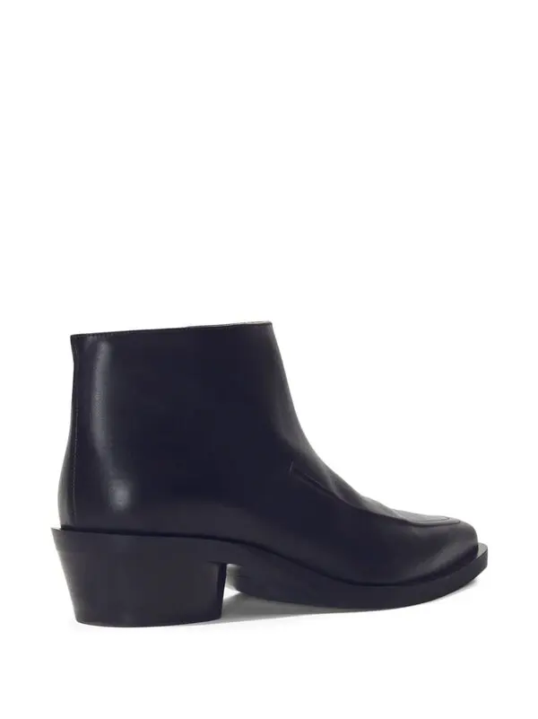 Proenza Schouler Bronco Leather Ankle Boots - Black