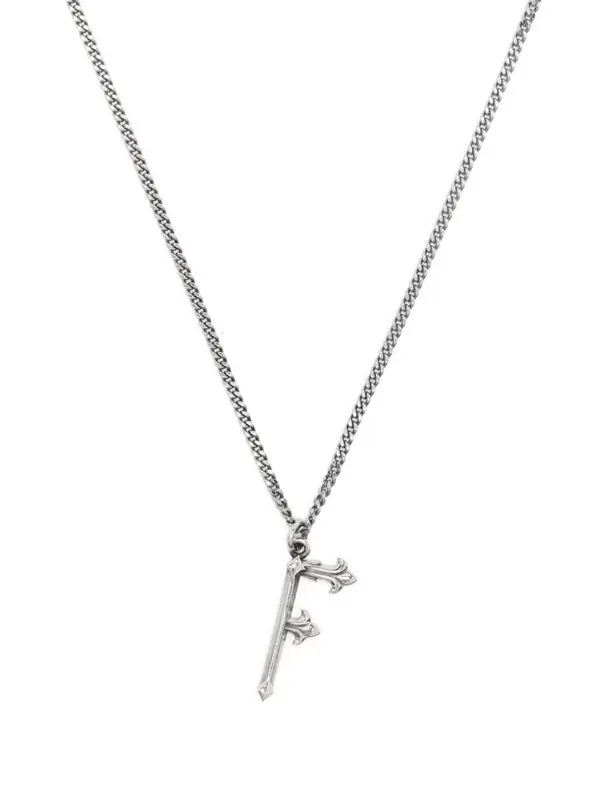Emanuele Bicocchi Alphabet Pendant Necklace - Silver