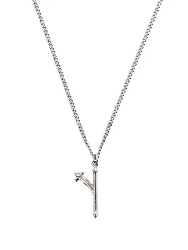 Emanuele Bicocchi Alphabet Pendant Necklace - Silver