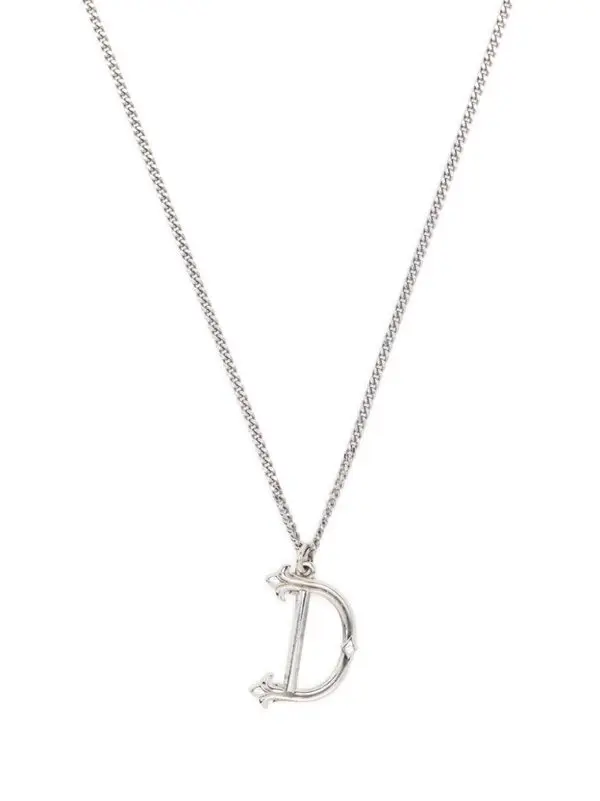 Emanuele Bicocchi Initial Pendant Necklace - Silver