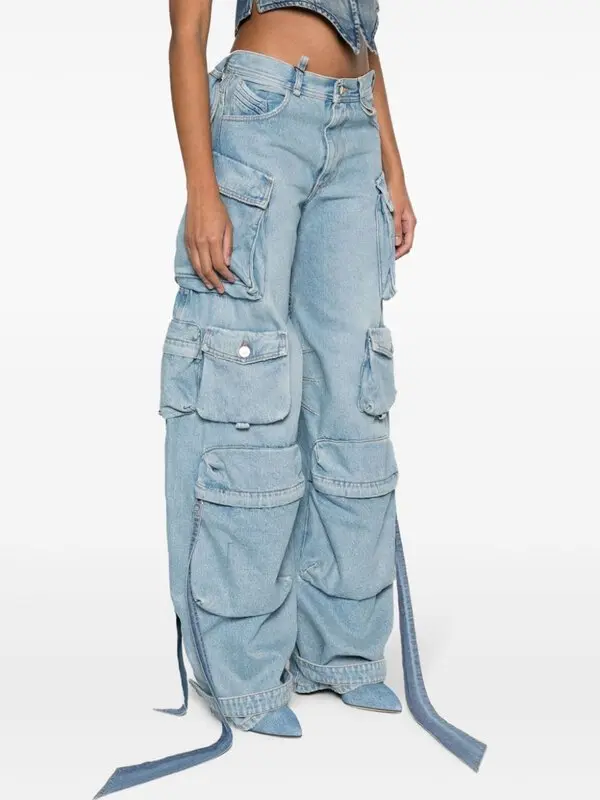 Attico Wide-leg Cargo Jeans