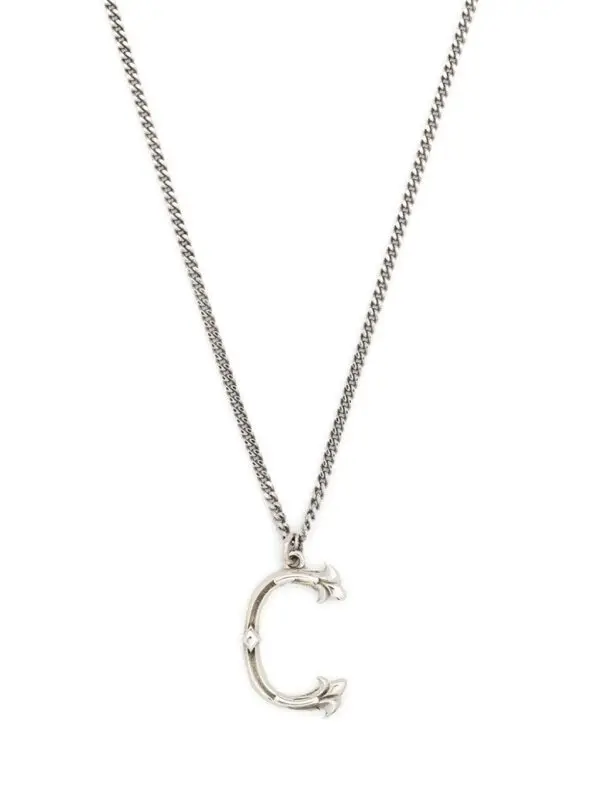 Emanuele Bicocchi Alphabet Pendant Sterling Necklace - Silver