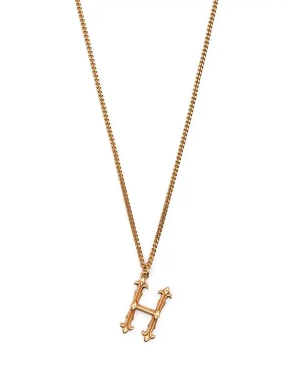 Emanuele Bicocchi H Letter Pendant Necklace - Gold
