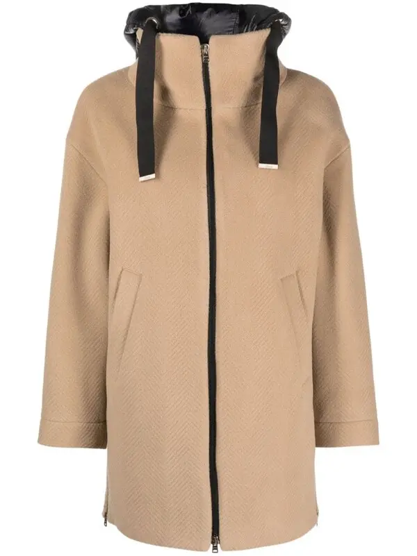 Herno Zip-up Hooded Coat
