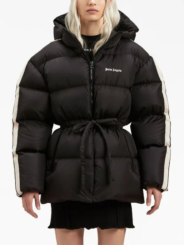 Palm Angels Logo-print Belted Down Jacket