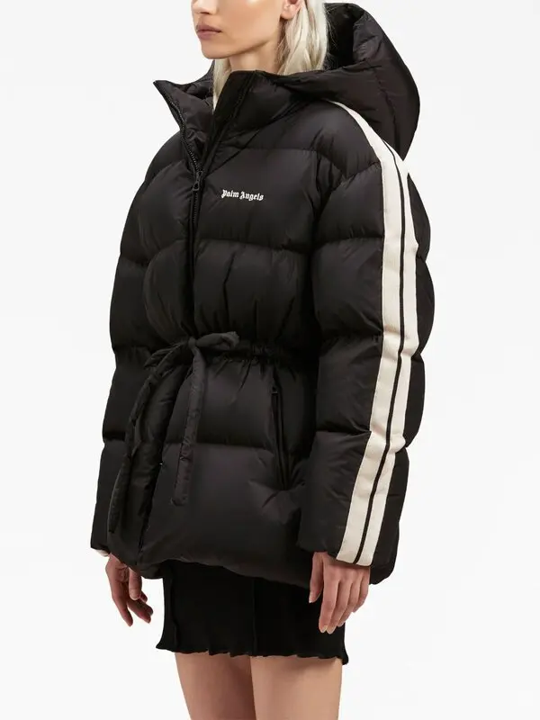 Palm Angels Logo-print Belted Down Jacket