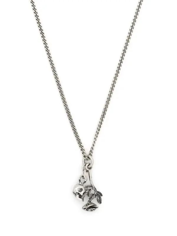 Emanuele Bicocchi Rose Pendant Necklace - Silver