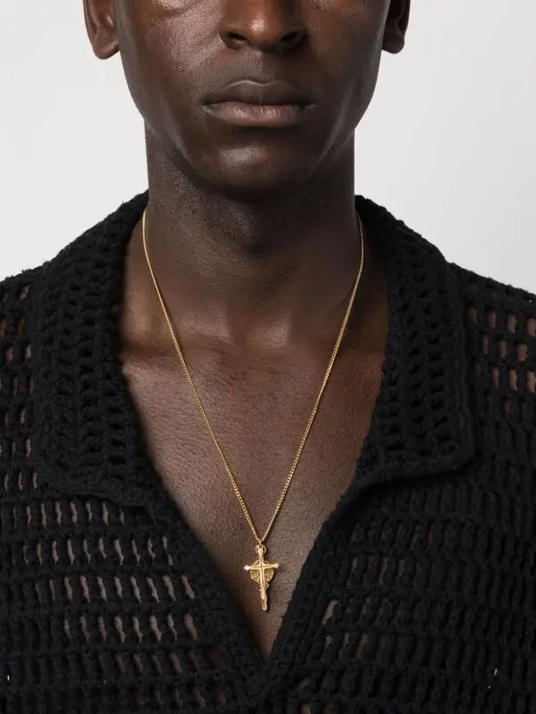 Emanuele Bicocchi Arabesque Key Cross Pendant Necklace
