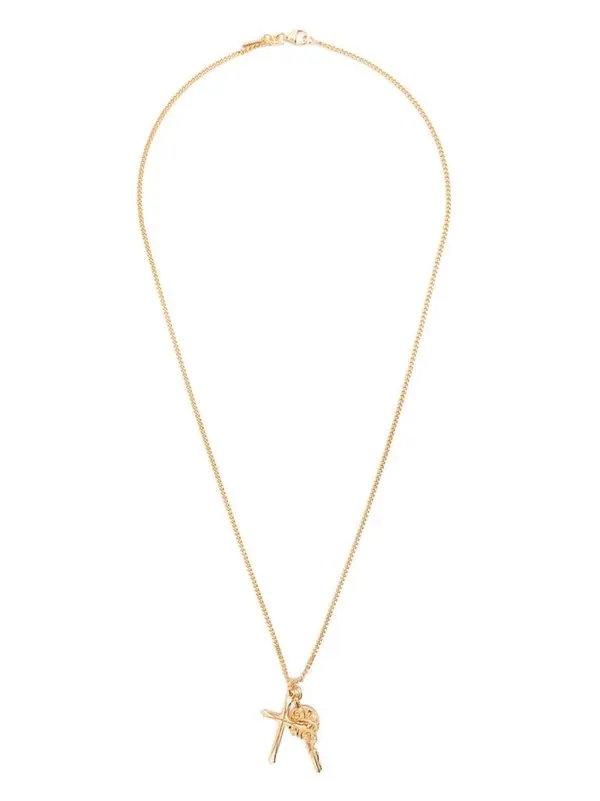 Emanuele Bicocchi Arabesque Key Cross Pendant Necklace