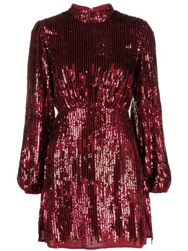 Rixo Samantha Sequinned Mini Dress