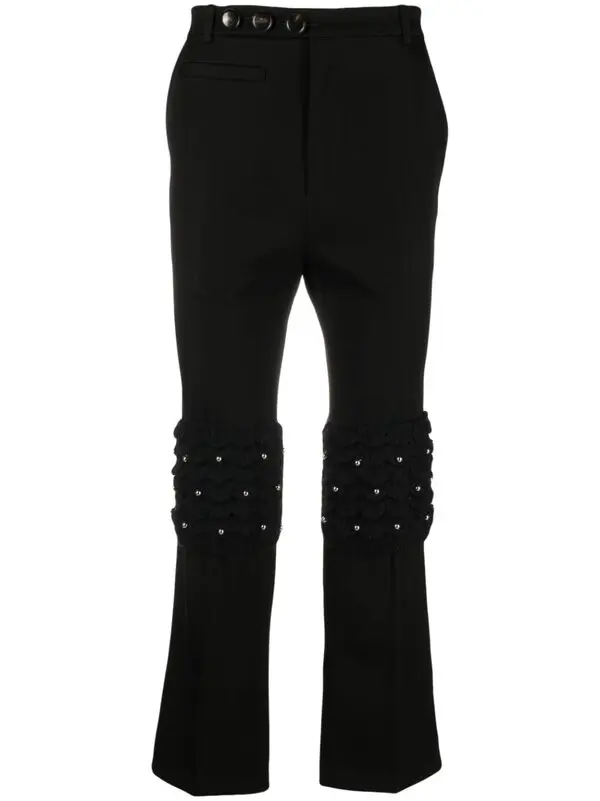 NAMACHEKO Cropped Flared Trousers