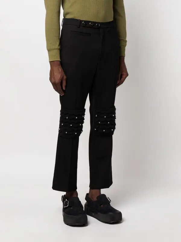 NAMACHEKO Cropped Flared Trousers