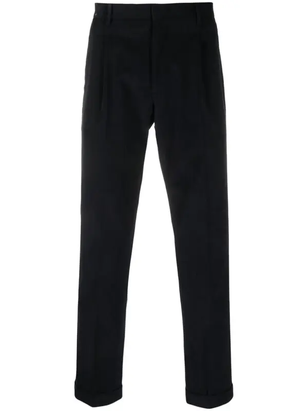 BRIGLIA 1949 Mid-rise Tapered Trousers - Blue