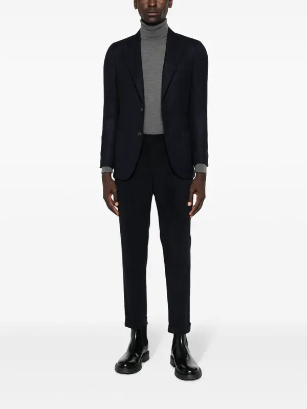 BRIGLIA 1949 Mid-rise Tapered Trousers - Blue