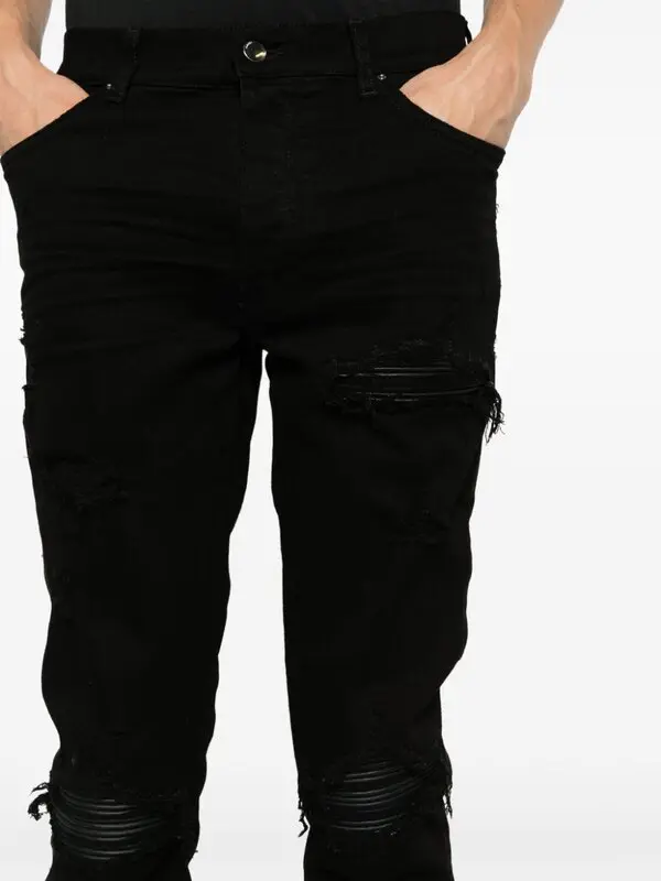 Amiri Mx1 Distressed-effect Jeans - Black