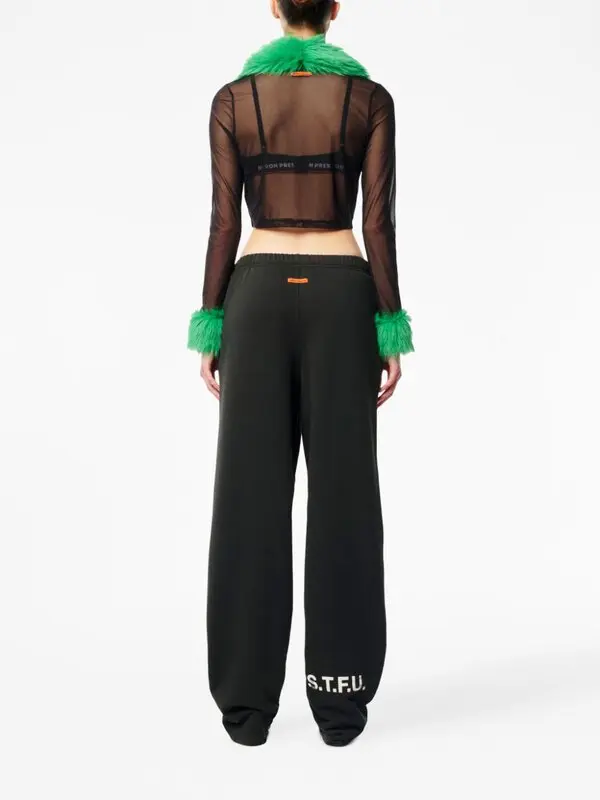Heron Preston Faux-fur Trim Cardigan