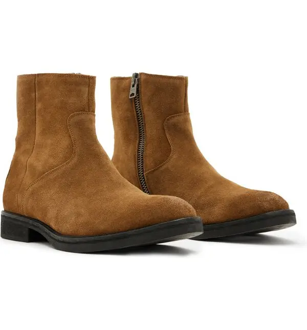 Allsaints Lang Zip Boot In Tobacco - 50% Off | Editorialist display picture 3