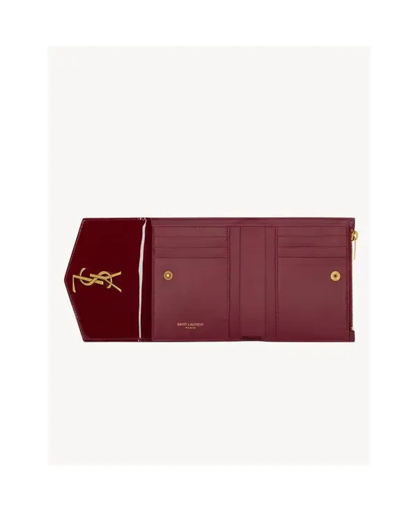 Saint Laurent Uptown Compact Wallet - Grenade