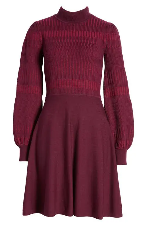 Eliza J Jacquard Sweater Dress In Wine - 61% Off | Editorialist