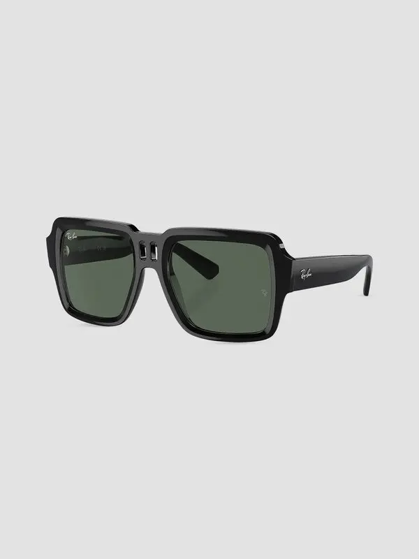 Ray-ban Rb4408 54mm Square Sunglasses - Black Dark Green
