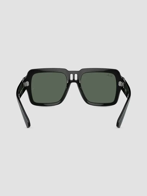 Ray-ban Rb4408 54mm Square Sunglasses - Black Dark Green